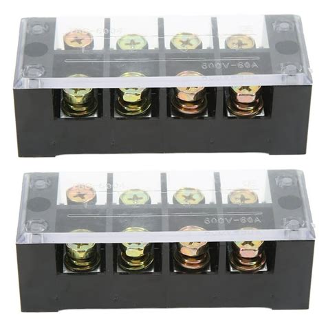 Terminal Strip Block Large Current Easy Wiring Ground Circuit Terminal Block 600v 60a 4