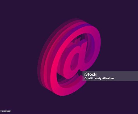메일 등각 투영 아이콘입니다 벡터 3d 일러스트입니다 0명에 대한 스톡 벡터 아트 및 기타 이미지 0명 3차원 형태 개념