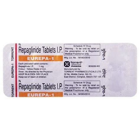 Repaglinide Tablets Usp At ₹ 400stripe Repaglinide Tablets Ip In Surat Id 25874849333