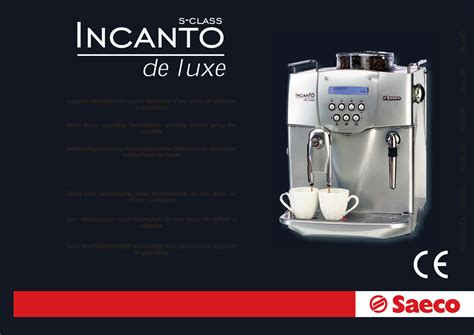 Handleiding Saeco incanto de luxe s class (pagina 1 van 145 ...