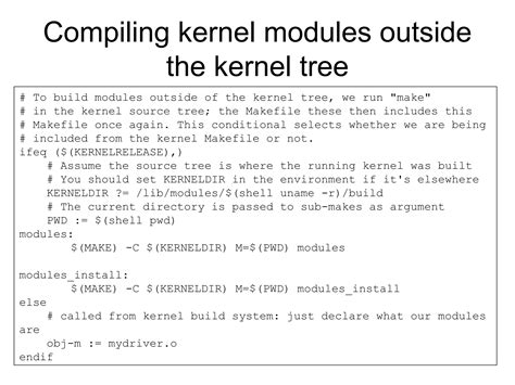 Linux Kernel Modules PPT Operating Systems Computer Software And Applications