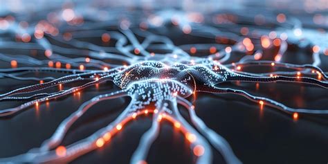 Visualize Glowing Digital Neural Network Connections For Brain Synapses Concept Brain Synapses