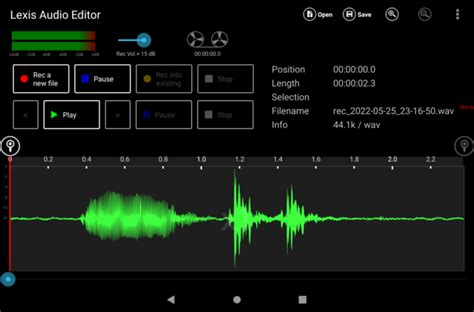 Save A Recorded File Android Lexis Audio Editor