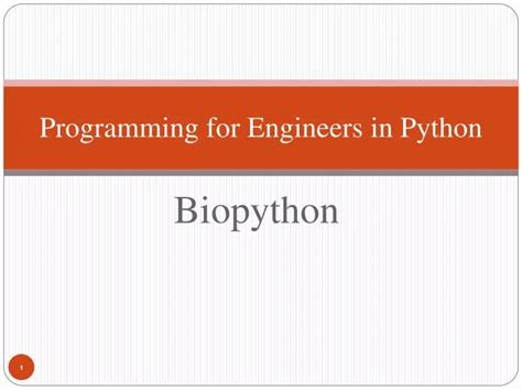 Ppt Programming For Engineers In Python Powerpoint Presentation Free