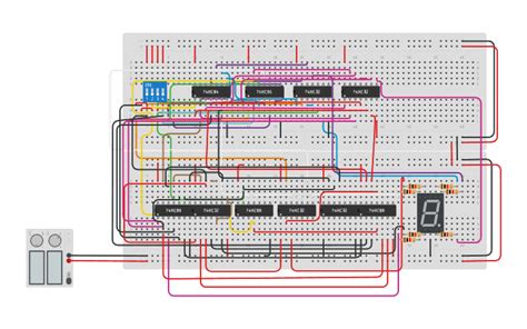Circuit Design Decodificador Bcd 8421 Display De 7 Segmentos Tinkercad