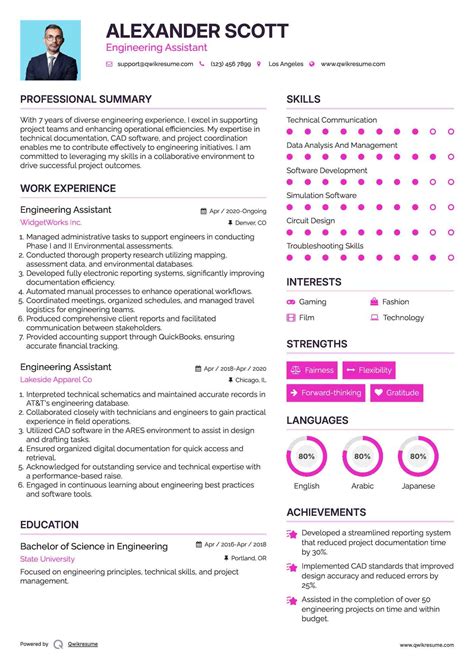 10 Engineering Assistant Resume Samples And Templates For 2025