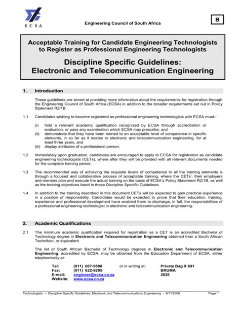 Electronic And Telecommunications Engineering