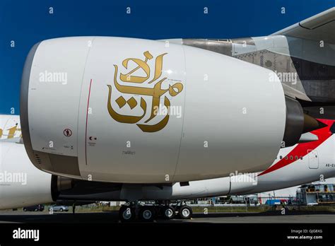 Detail Of The Wing And A Turbofan Engine Engine Alliance Gp7000 Of The Largest Aircraft In The