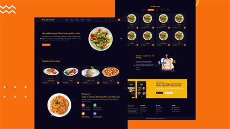 responsive restaurant website design with react js
