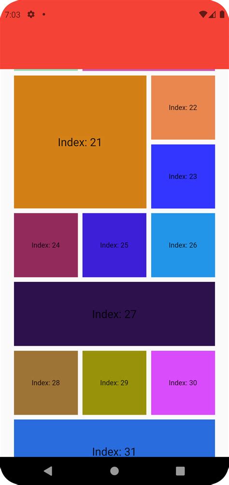 How To Display Text In Different Size At Some Position In Staggered Grid View In Flutter