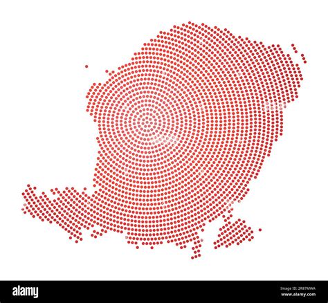 Lombok Dotted Map Digital Style Shape Of Lombok Tech Icon Of The