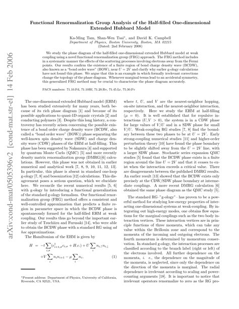 Pdf Functional Renormalization Group Analysis Of The Half Filled One Dimensional Extended