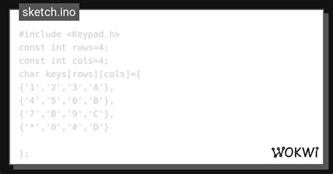 Keypad Esp Wokwi Esp32 Stm32 Arduino Simulator