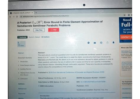 Pdf A Posteriori L { Infty} H {1} Error Bound In Finite Element Approximation Of
