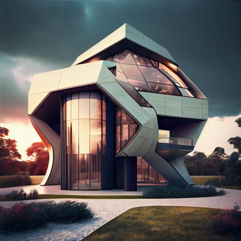 Premium Photo Luxury House With Modern Architecture 3d Render