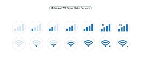 Premium Vector Set Of Wireless Wifi Icons Mobile Phone System Icons