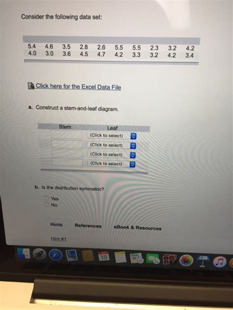 Solved Consider The Following Data Set Construct A