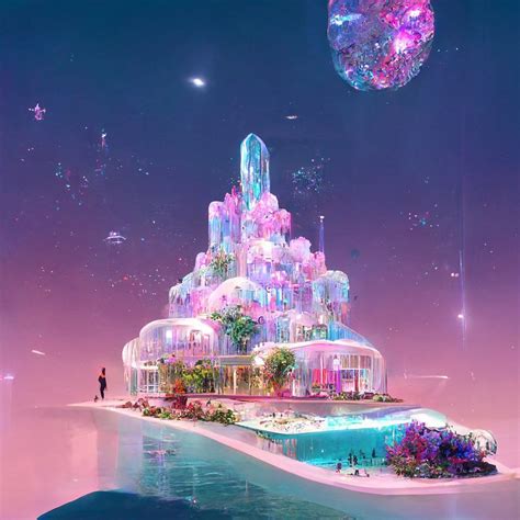 Futuristic Floating Island Wall Art