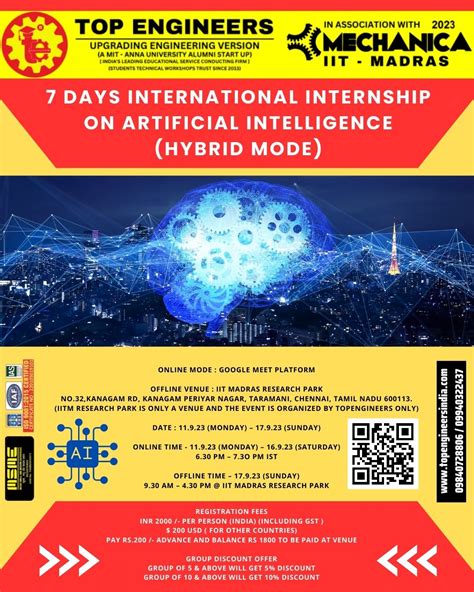 7 Days International Internship On Artificial Intelligence Hybrid Mode Topengineers