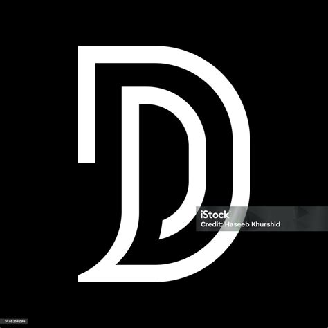 최소한의 D 로고 고급 배경에 D 문자의 아이콘입니다 Dp 모노그램 이니셜을 기반으로 한 로고 아이디어 전문적인 다양한 문자