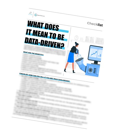Our Free Checklist What Does It Mean To Be Data Driven” Analytix Power