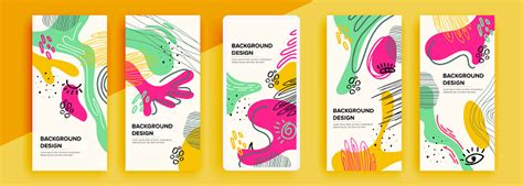 소셜 네트워크 스토리 벡터 일러스트레이션을 위한 트렌디한 편집 가능한 템플릿입니다 소셜 미디어를 위한 디자인 배경 Brand Name Online Messaging