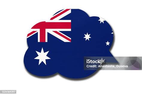 흰색 배경에 고립 된 호주 국기와 3d 연설 거품 오스트레일리아 국가의 상징 0명에 대한 스톡 벡터 아트 및 기타 이미지 0명 3차원 형태 공부 Istock