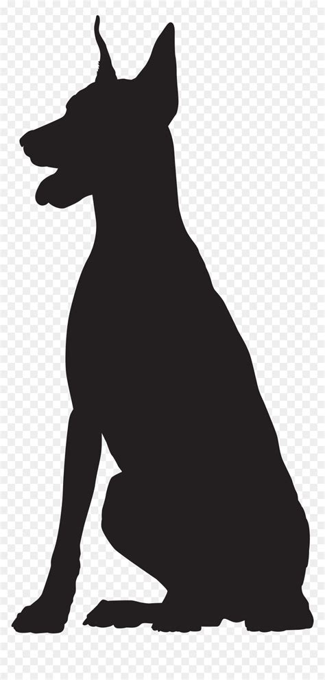 Great Dane Sitting Silhouette Png Download Great Dane Sitting