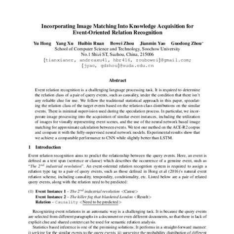 Incorporating Image Matching Into Knowledge Acquisition For Event Oriented Relation Recognition