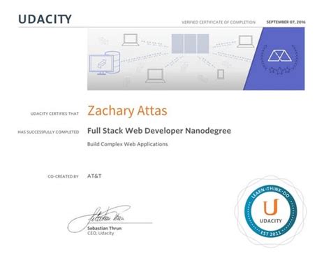 Certificate Front End Web Developer Nanodegree Ppt