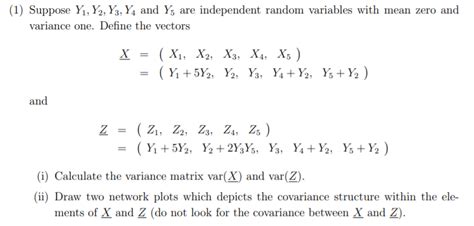Solved 1 Suppose Y1 Y2 Y3 Y4 And Y5 Are Independent
