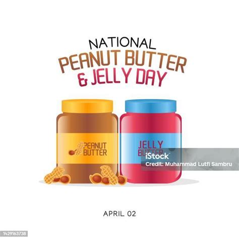 국립 땅콩 버터와 젤리 데이 인사말 카드 포스터 및 배너에 적합 갈색에 대한 스톡 벡터 아트 및 기타 이미지 갈색 건강한