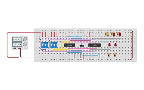 Circuit Design 4 Bit Adder Subtractor Tinkercad