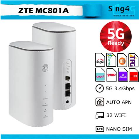 5G 3 4Gbps Sim Router ZTE MC801A MC888 G5B Support All Sim Global Version ENGLISH SIMBA 5G