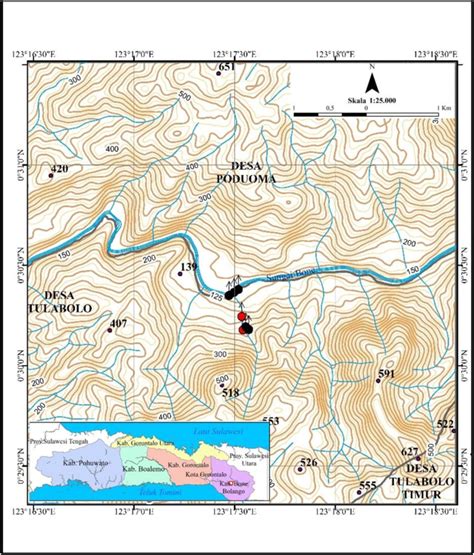 Topography Map Research Location Download Scientific Diagram