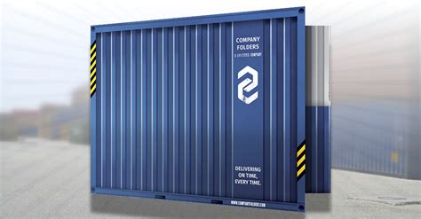 Shipping Container Presentation Folder Template Behance
