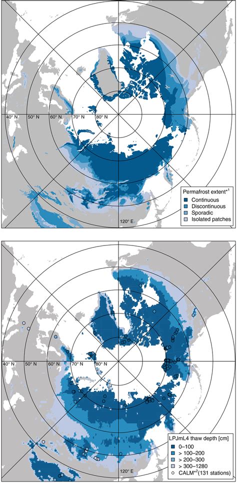 Observed And Simulated Permafrost Distribution And Active Layer