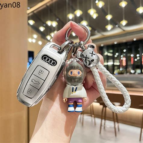 เงินใหม่ Tpu ฝาครอบกุญแจรถ Fob สําหรับ Audi A3 A4 B9 A6 A7 4k A8 E Tron