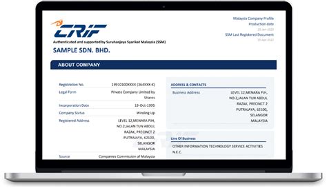 Beli Laporan Crif Landing Page Maklumat Bisnes