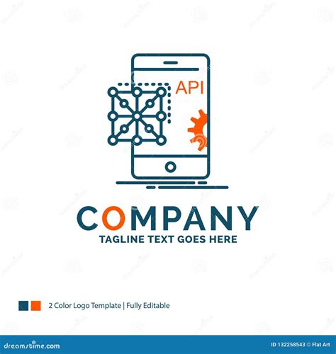 Api Application Coding Development Mobile Logo Design Blue Stock Vector Illustration Of