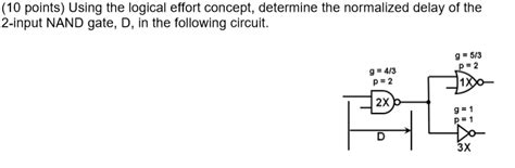 Solved Points Using The Logical Effort Concept Chegg