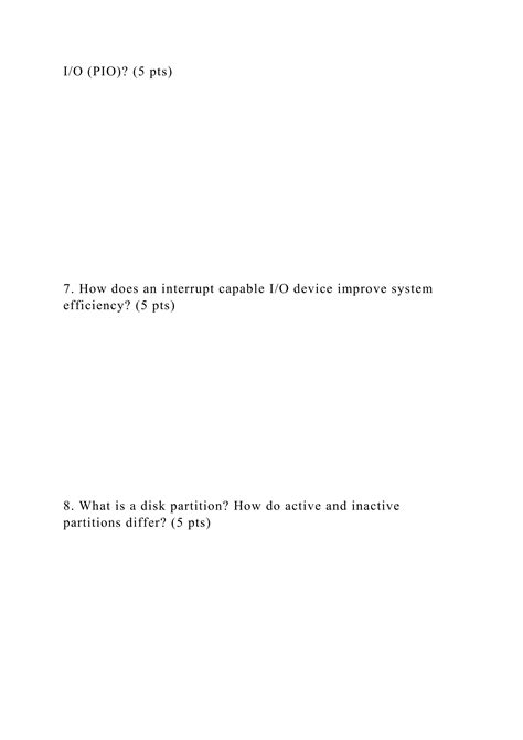 Name Cpsc 351 Sample Final Exam Name Docx