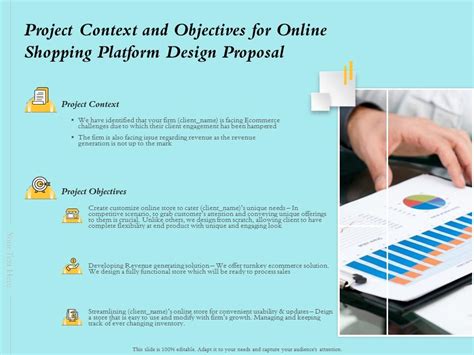 Project Context And Objectives For Online Shopping Platform Design Proposal Ppt Slides
