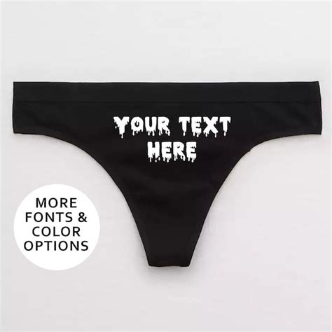 Custom Text Panties Etsy