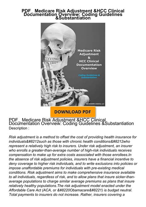 Medicare Risk Adjustment Hcc Clinical Documentation Overview Coding Guidelines Substantiation