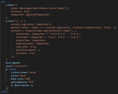Wire Model Not Working As Expected With Js Datepicker · Livewire
