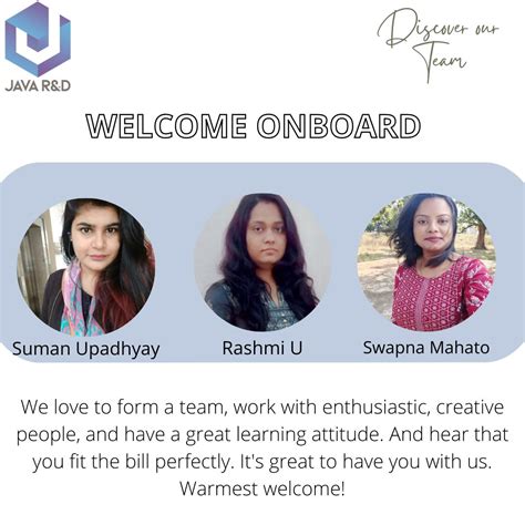 Java Randd Pvt Ltd On Linkedin Javajobs Welcometotheteam Welcomeonboard