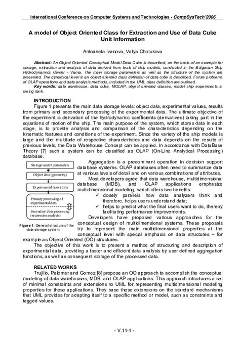 Pdf A Model Of Object Oriented Class For Extraction And Use Of Data Cube Unit Information