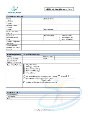 Fillable Online NDIS Group Support Application And Referral Form Fax Email Print PdfFiller