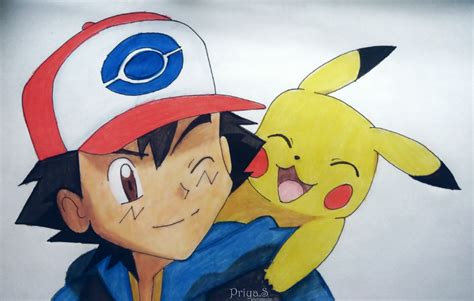Ash And Pikachu Drawing At PaintingValley Com Explore Collection Of Ash And Pikachu Drawing